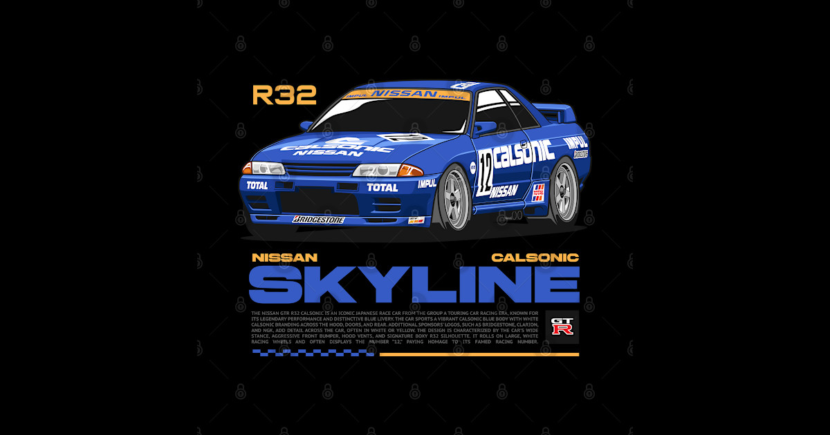 GTR R32 Calsonic - R32 Gtr - Sticker | TeePublic