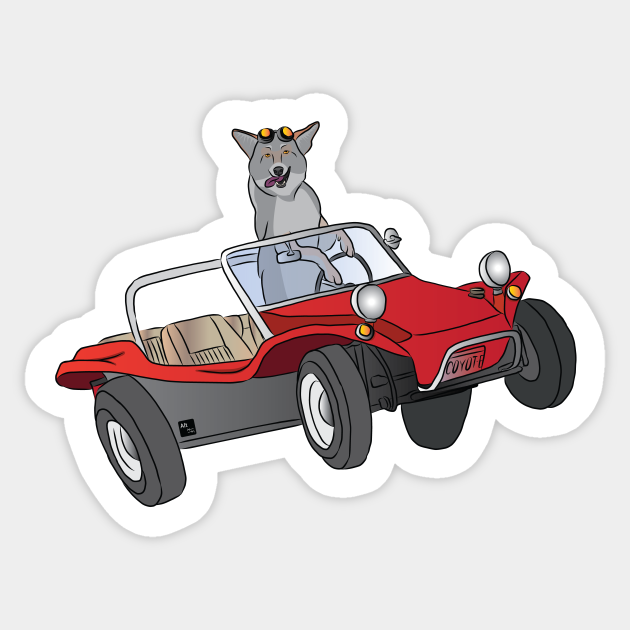 Coyote Dune Buggy - Dune Buggy - Sticker | TeePublic