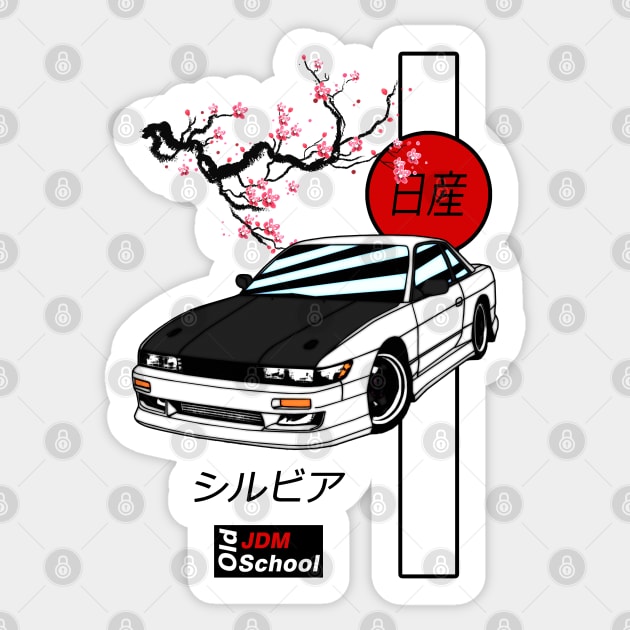 JDM Silvia S13 Red Sun Edition - Nissan Silvia - Sticker | TeePublic