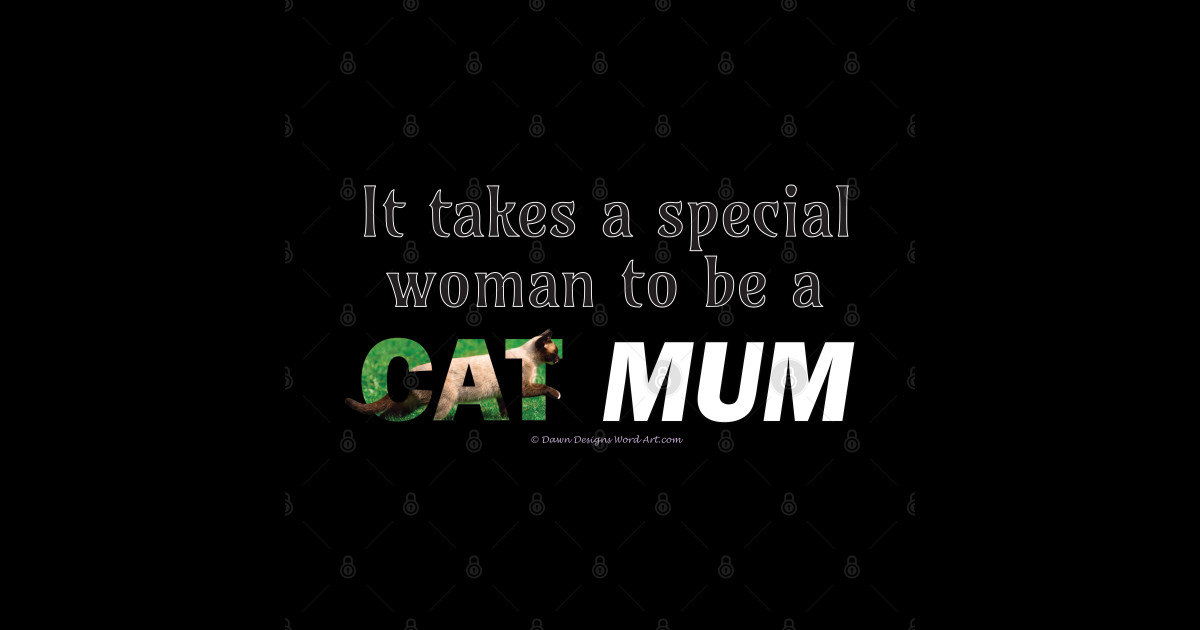It takes a special woman to be a cat mum - siamese cat oil painting ...