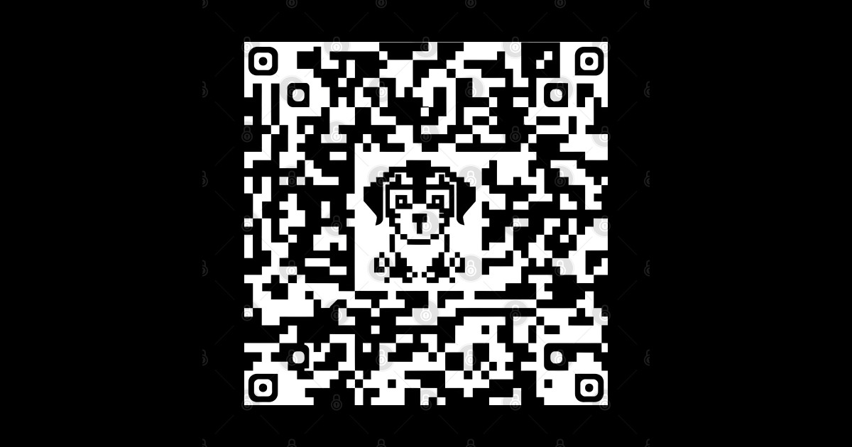 Puppy dog QR code - Dog - Sticker | TeePublic