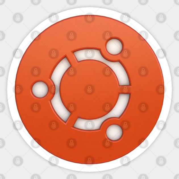 Ubuntu 3D Logo - Ubuntu - Sticker | TeePublic