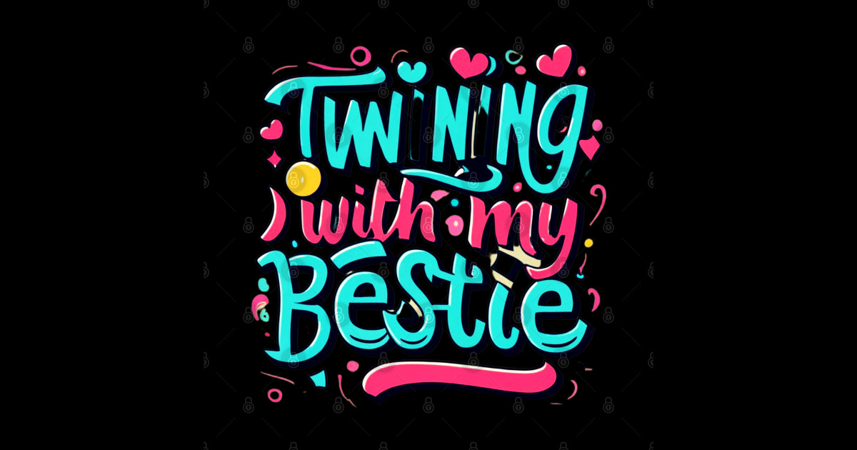 Funny Twin Matching Twins Day Friend Twinning With My Bestie - Funny ...