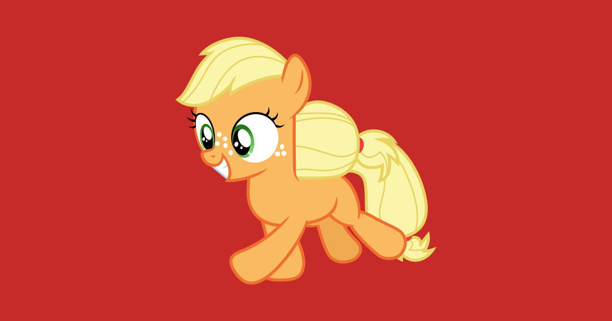 Excited filly Applejack - My Little Pony - T-Shirt | TeePublic
