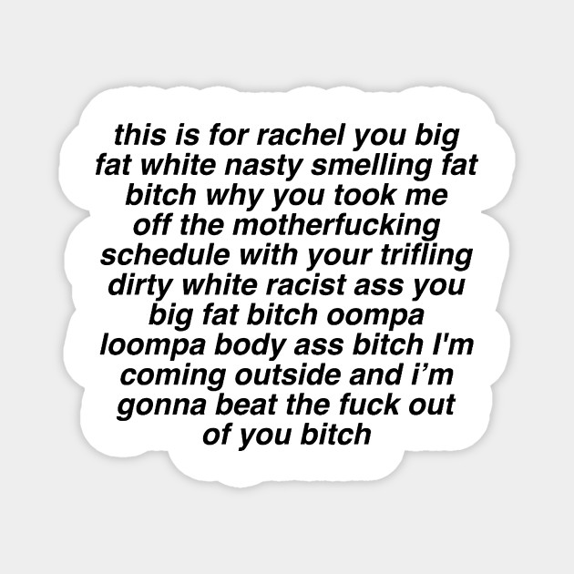 This Is For Rachel Voicemail - This Is For Rachel Voicemail - Magnet ...