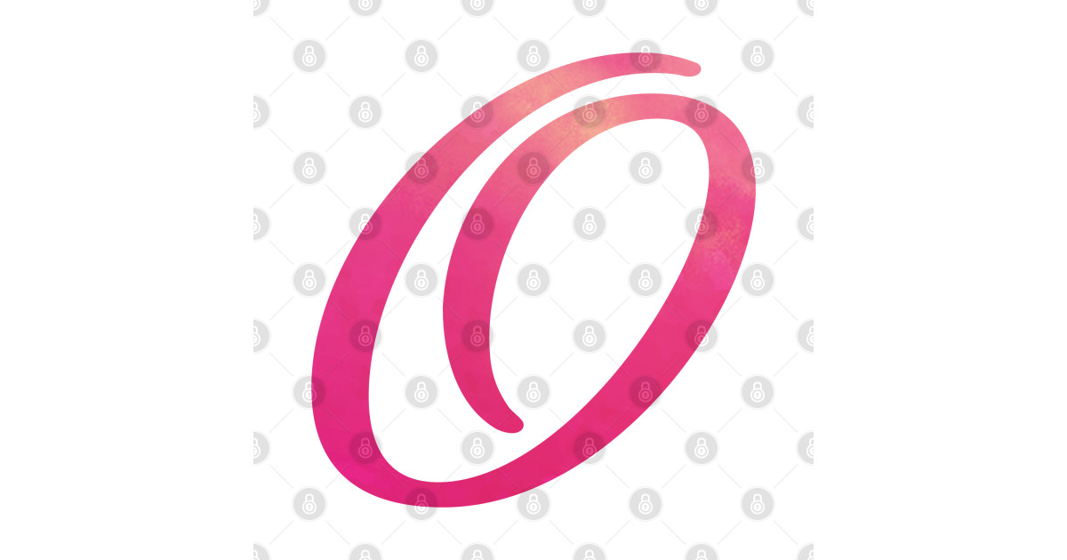 Letter O - Pink Monogram - Monogram O - T-Shirt | TeePublic
