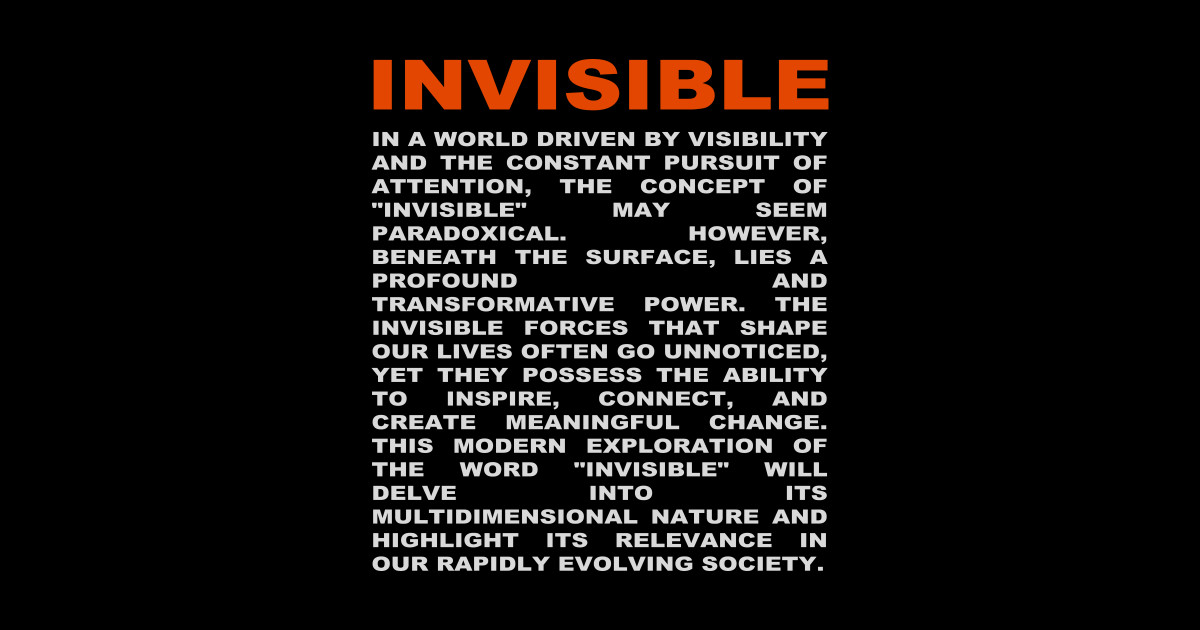 invisible - Modern - Sticker | TeePublic