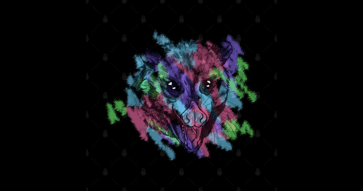 Rainbow Splash Possum - Possum - Sticker | TeePublic