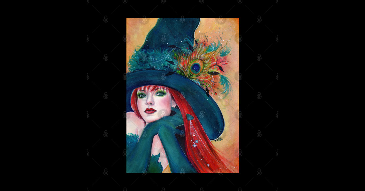 Pia Dora Halloween Witch by Renee Lavoie - Witch Art Halloween ...