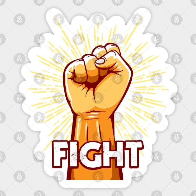 Emblem of Raised Fist and wording Fight. - Fight Fist Protest ...