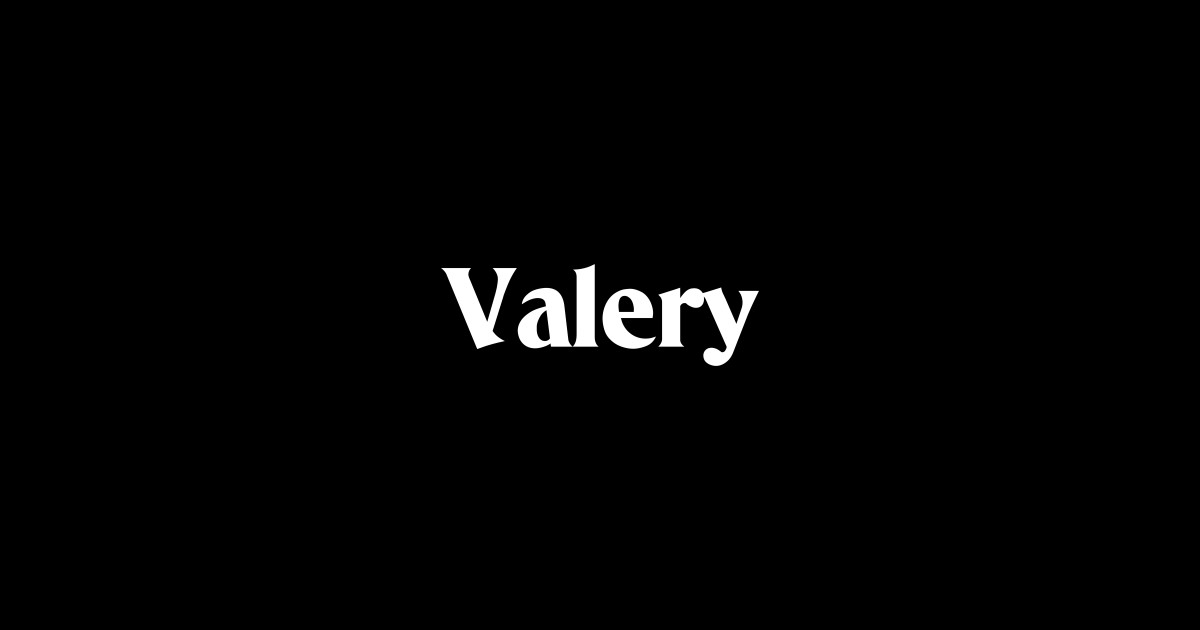 Name Valery Deneane Font White - Valery - Sticker | TeePublic