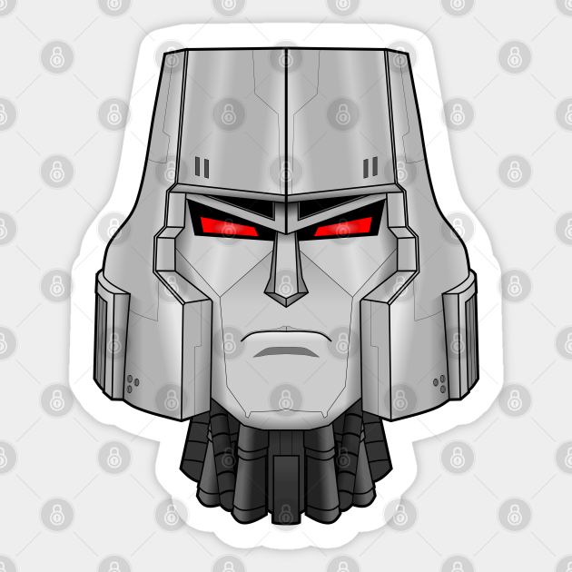 Megatron Mouthpiece - Megatron Transformers Facemask - Sticker | TeePublic