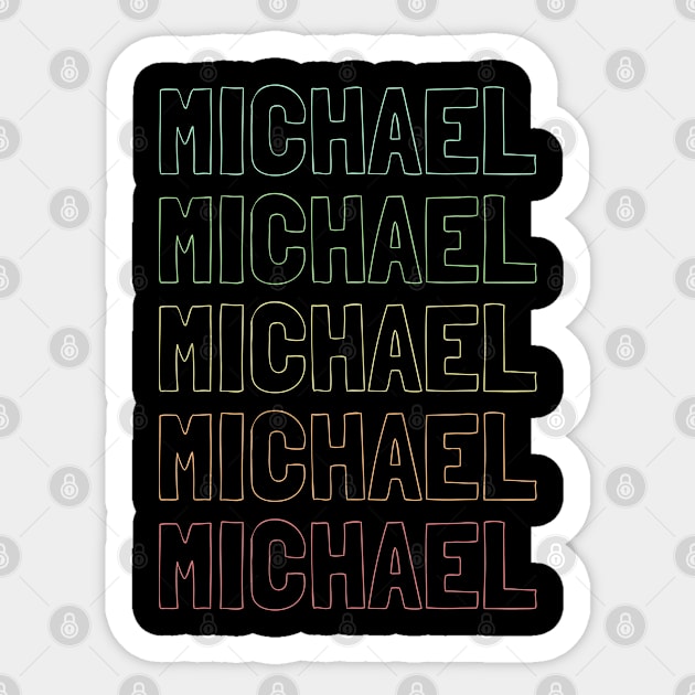 Michael Name Pattern - Michael - Sticker | TeePublic
