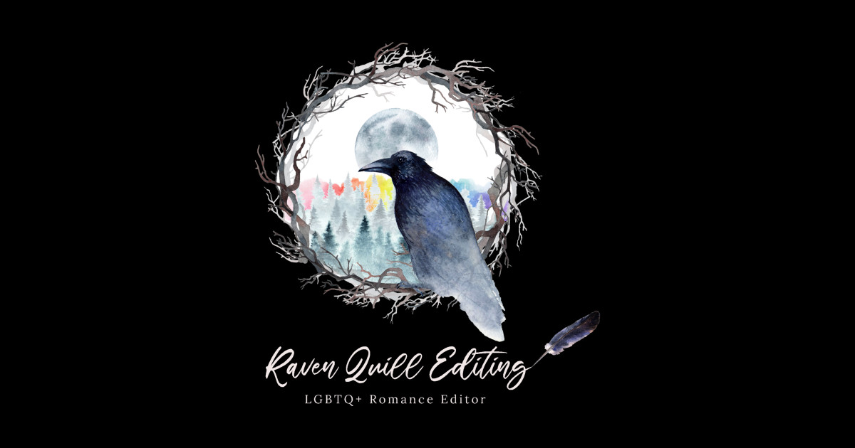Raven Quill Editing Logo - White Text - Ravenquillediting - Sticker ...