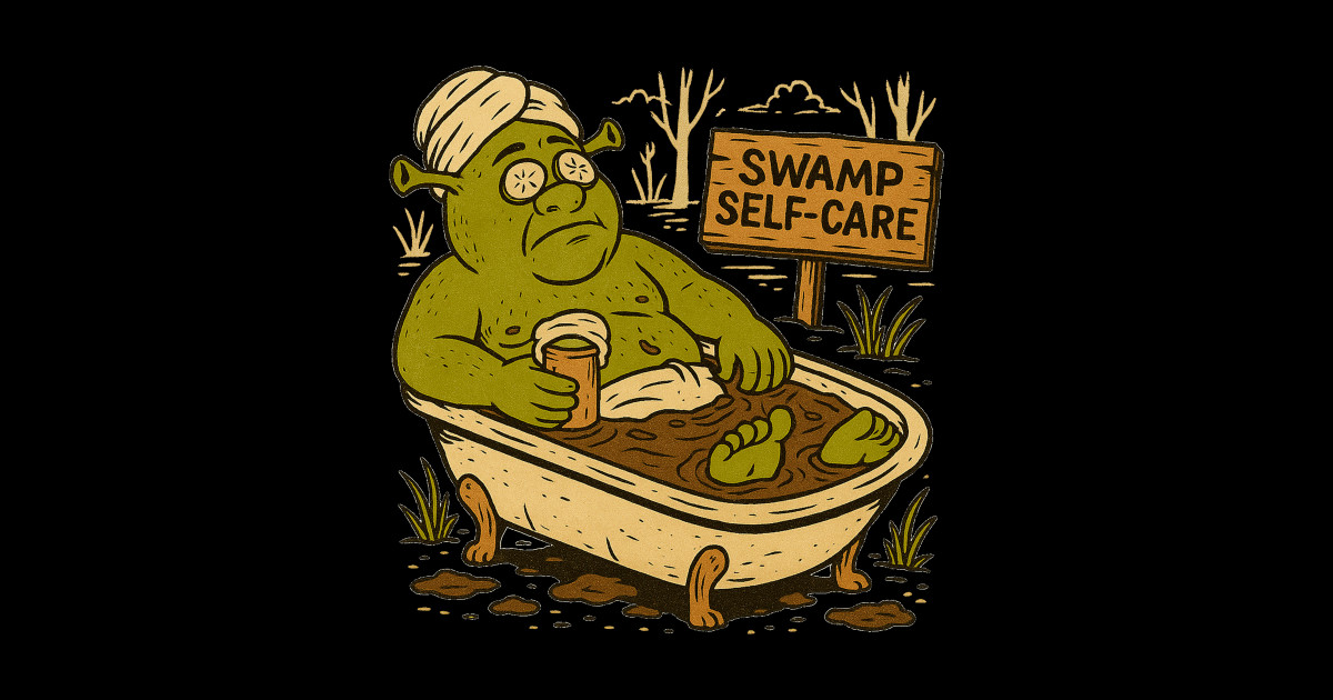 Swamp Spa Day - Shrek - Sticker | TeePublic
