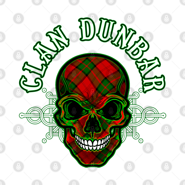 Scottish Clan Dunbar Tartan Celtic Skull - Clan Dunbar - T-Shirt ...