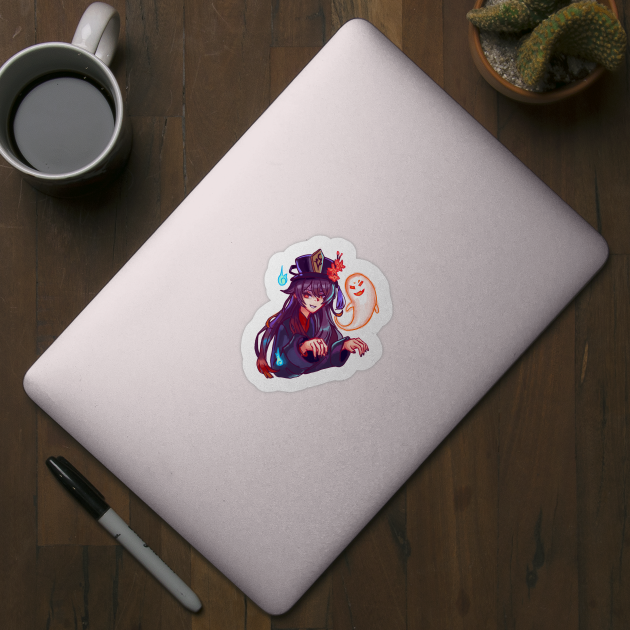 Hu Tao Genshin Impact scary - Hu Tao - Sticker | TeePublic