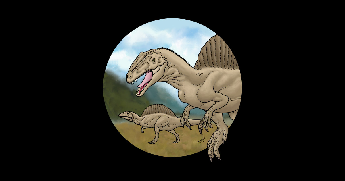 Retro Spinosaurus - Retro - Sticker | TeePublic