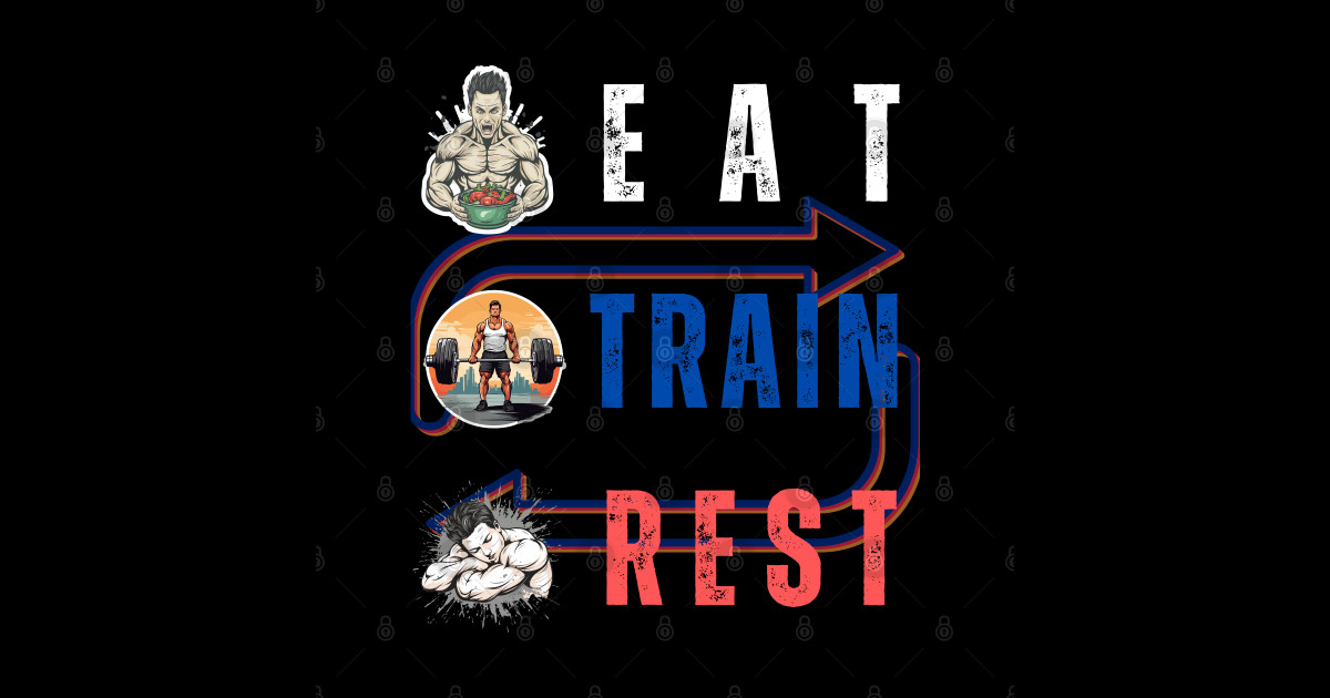 Eat train sleep repeat - Fitness - Sticker | TeePublic