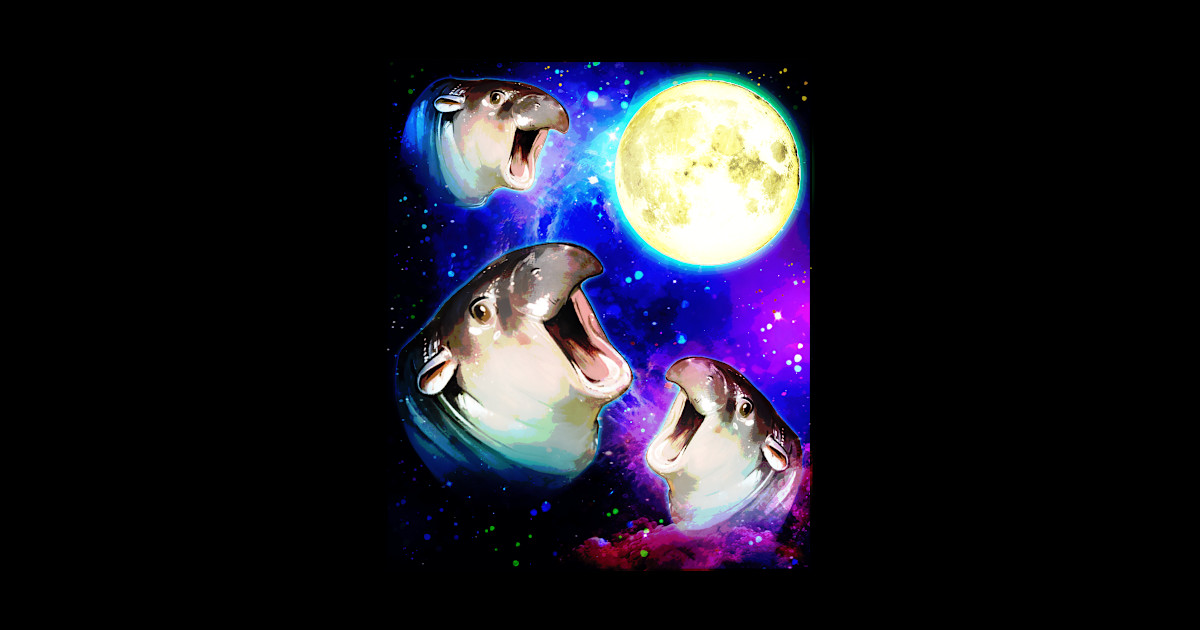 3 moo Deng Moon funny - Moo Deng - Posters and Art Prints | TeePublic