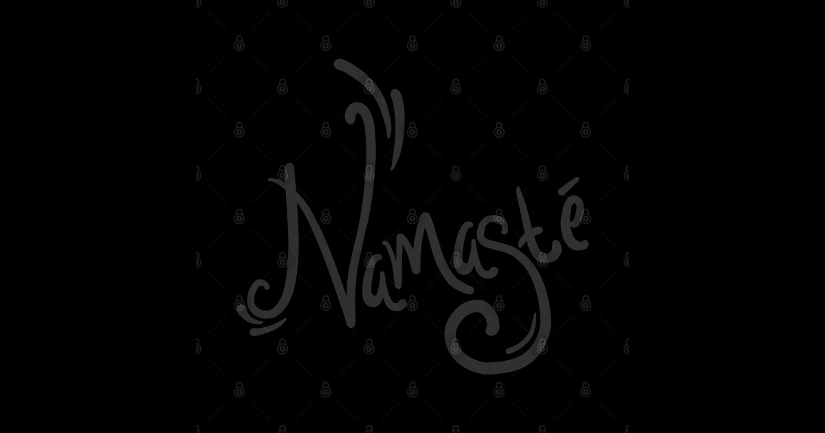 Namaste Lettering - Namaste Yoga - Sticker | TeePublic