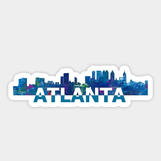 Atlanta Skyline - Atlanta - Sticker | TeePublic