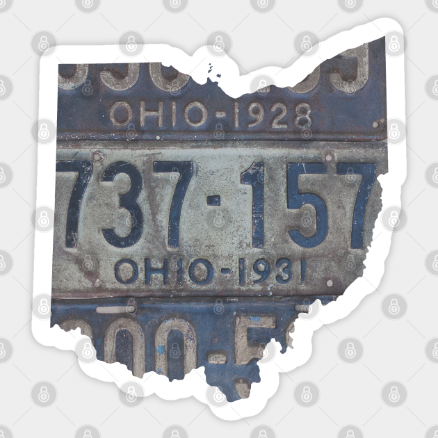 Vintage Ohio License Plates - Ohio - Sticker | TeePublic