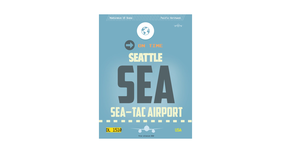 SEA Seattle airport code - Airport Code - T-Shirt | TeePublic