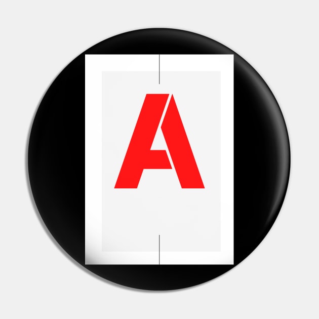 Letter A alphabet - Letter A - Pin | TeePublic