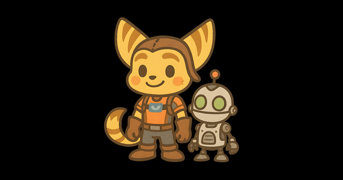 Ratchet and Clank cute - Ratchet And Clank - Sticker | TeePublic