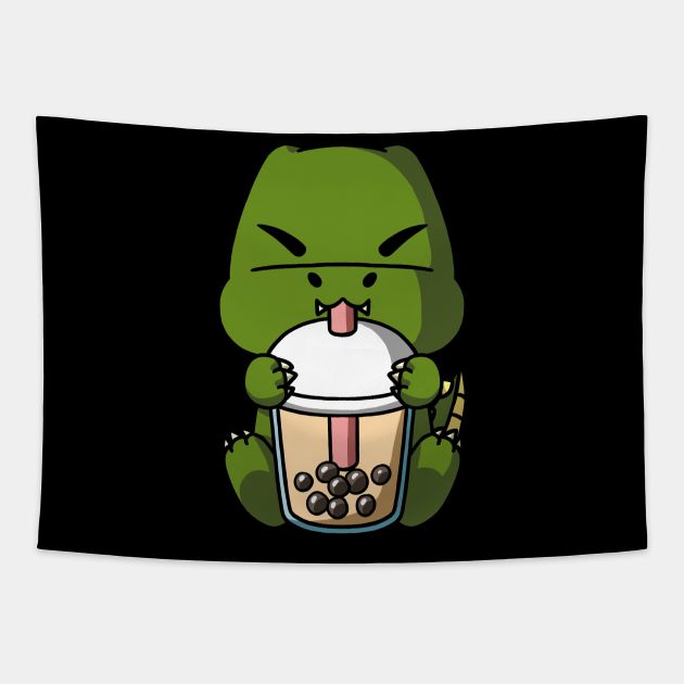 Kawaii T-Rex Dinosaur Boba Milk Tea Bubble Tea Anime - T Rex Dinosaur ...