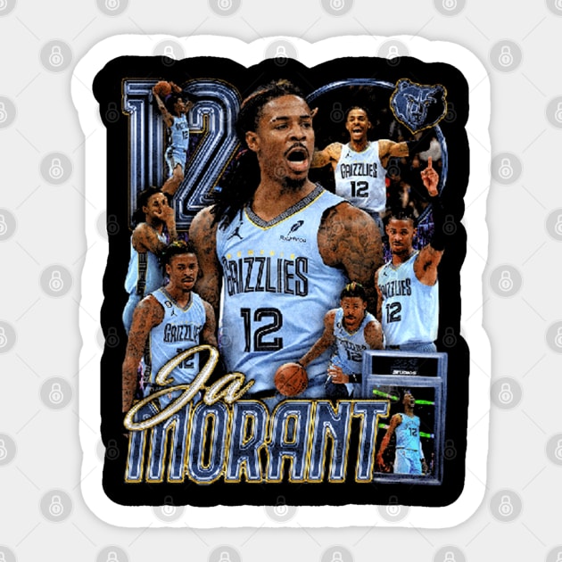 Ja Morant Vintage Card - Ja Morant - Sticker | TeePublic
