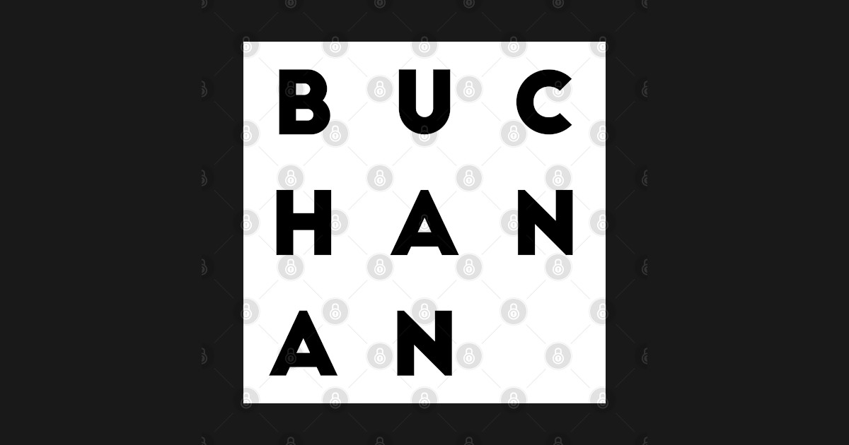 Buchanan | Black and white square and letters - Buchanan - T-Shirt ...
