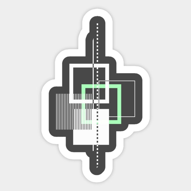 Minimal geometric illustration - Minimal - Sticker | TeePublic