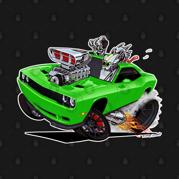 Challenger HELLCAT sublime Green - Challenger - T-Shirt | TeePublic