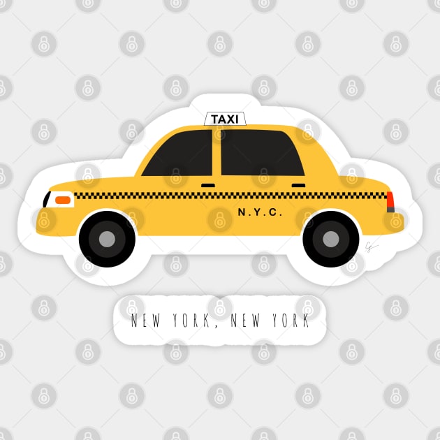 New York City, NYC Yellow Taxi Cab - Taxi - Sticker | TeePublic