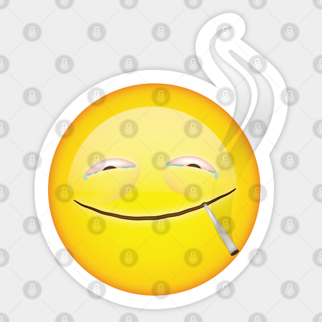 Stoner 420 Emoji - Pot - Sticker | TeePublic