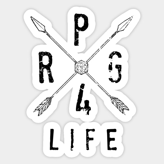 RPG 4 LIFE - Dnd - Sticker | TeePublic