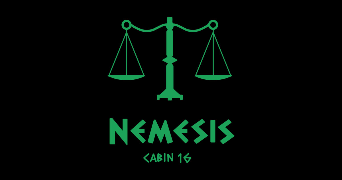 Nemesis symbol cabin 16 - Percy Jackson - Sticker | TeePublic