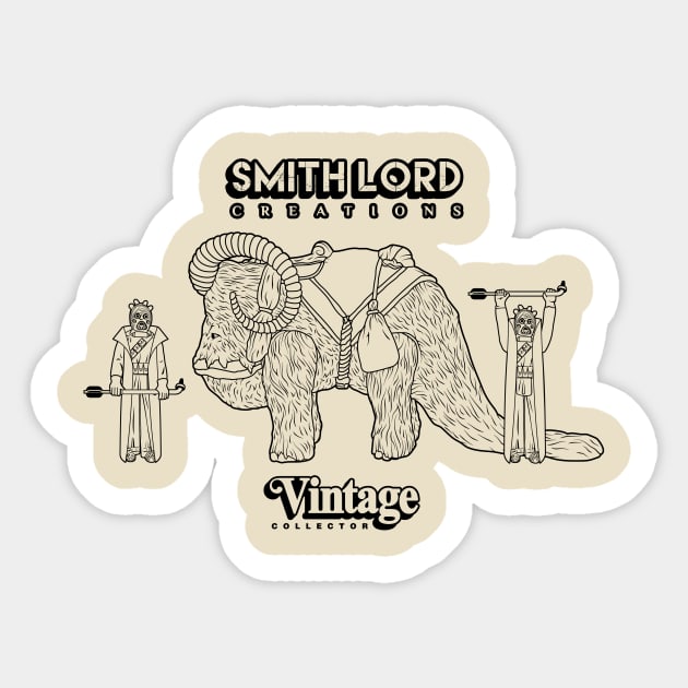 Bantha, in black - Bantha - Sticker | TeePublic