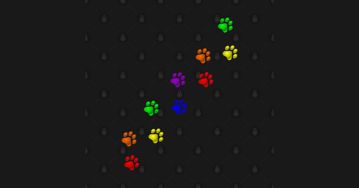 Rainbow Gay Pride Pet Paws - Gay Pride - T-Shirt | TeePublic