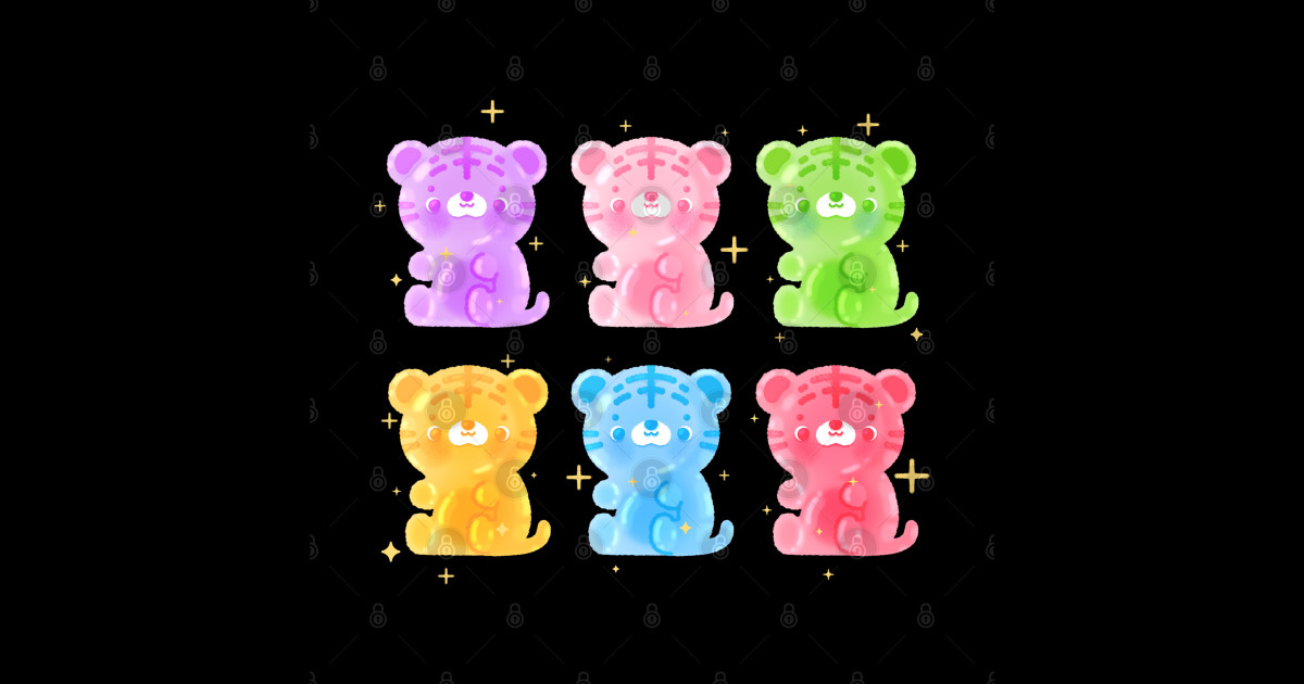 Tiger Gummy Candy - Cute Tiger - T-Shirt | TeePublic