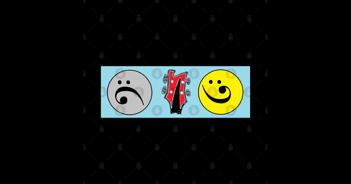 Bass Guitar Clef smiley and sad By LowEndGraphics - Bass Guitar ...