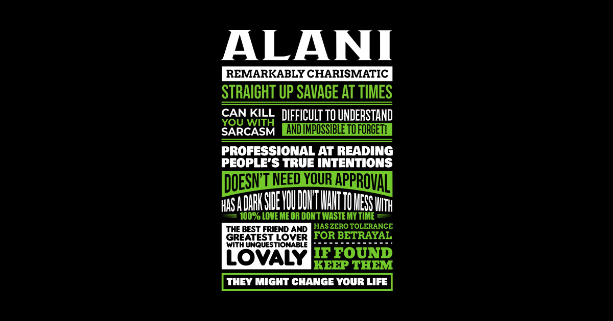 Alani - Alani - Posters and Art Prints | TeePublic