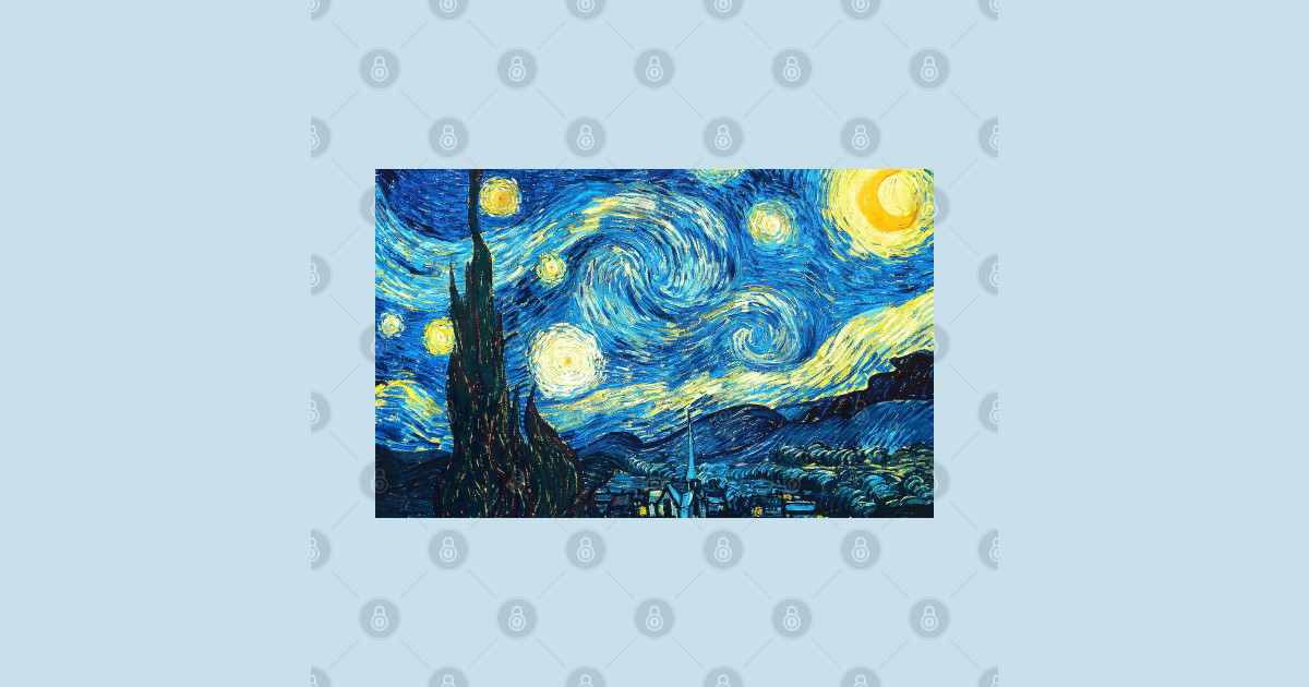 Van Gogh - Starry Night - Van Gogh - T-Shirt | TeePublic