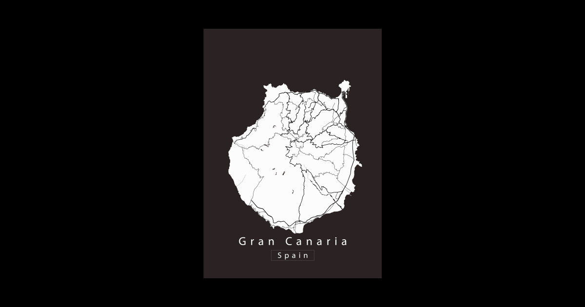 Gran Canaria Spain Island Map - Gran Canaria - Sticker | TeePublic