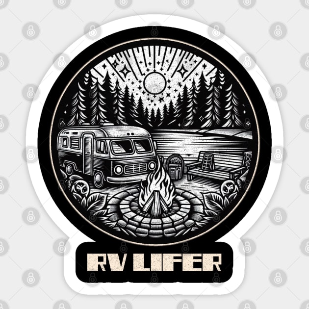 RV lifer campground - Rv - Sticker | TeePublic