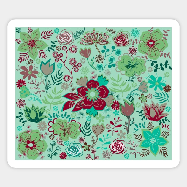 Floral pattern on an emerald green background - Emerald Background ...