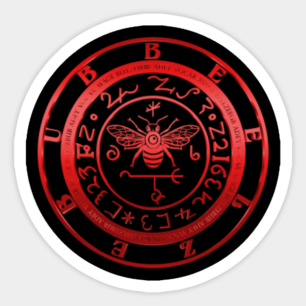 King Beelzebub Sigil Modern Ars Goetia Demonic Seal of Beelzebub in Red ...
