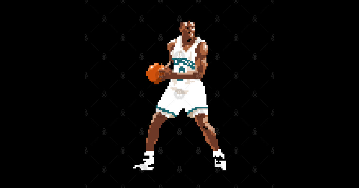 Larry Johnson Pixel. - Larry Johnson - Sticker | TeePublic